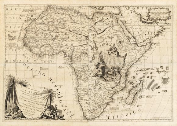 Bonhams : CORONELLI, VINCENZO MARIA. 1650-1718. L' Africa divisa nelle ...