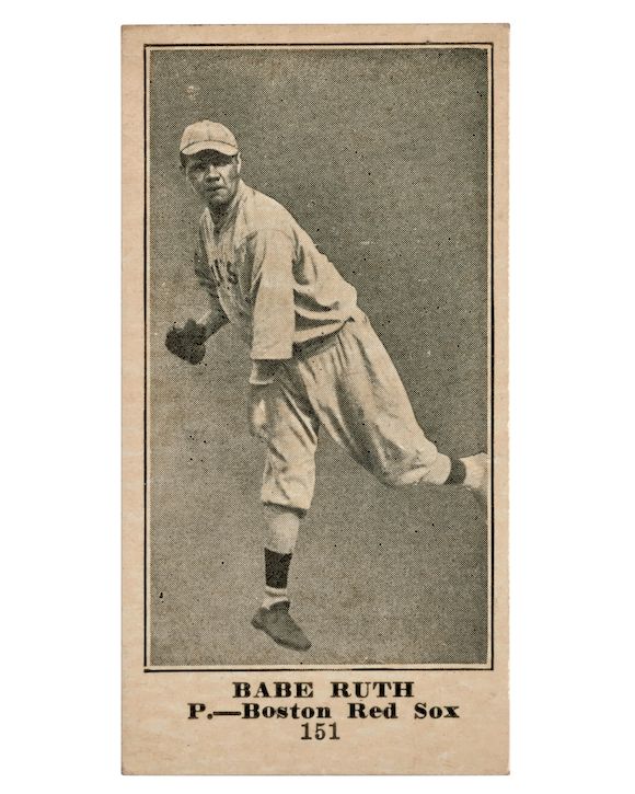 Bonhams : A BABE RUTH M101-4 1916 ROOKIE CARD #151 PSA EX 5, WITH ...