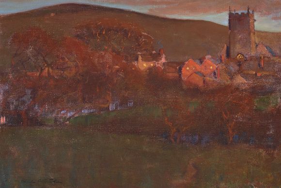 Bonhams : Charles Rollo Peters (1862-1928) European Village 18 x 27 in ...