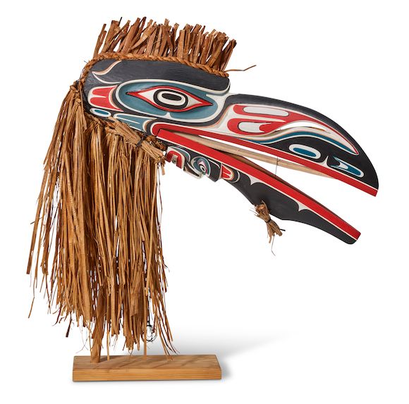 Bonhams : A Tom D. Hunt (Watawidi) articulated mask, "Hamatsa Raven"