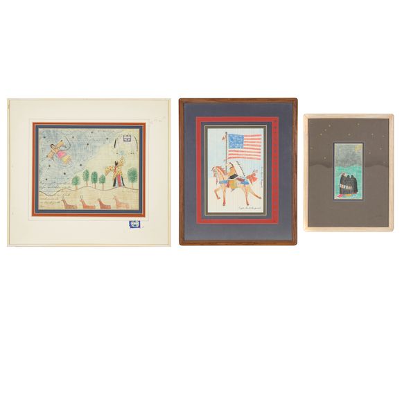 Bonhams : Three Susi Nagoda-Bergquist drawings: "Every Night Coyote ...