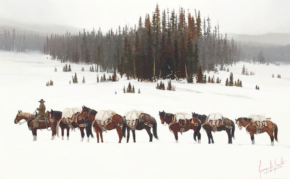 Bonhams : George Dee Smith (born 1944) Pack Trail on the Upper Yosemite ...