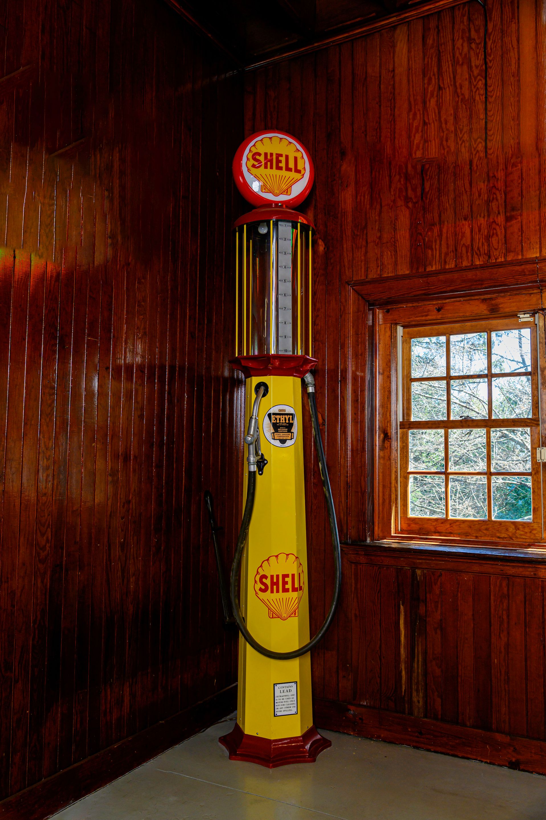 Bonhams Cars : A Large Shell Ethyl Bowser "Light-House" Type Gas Pump