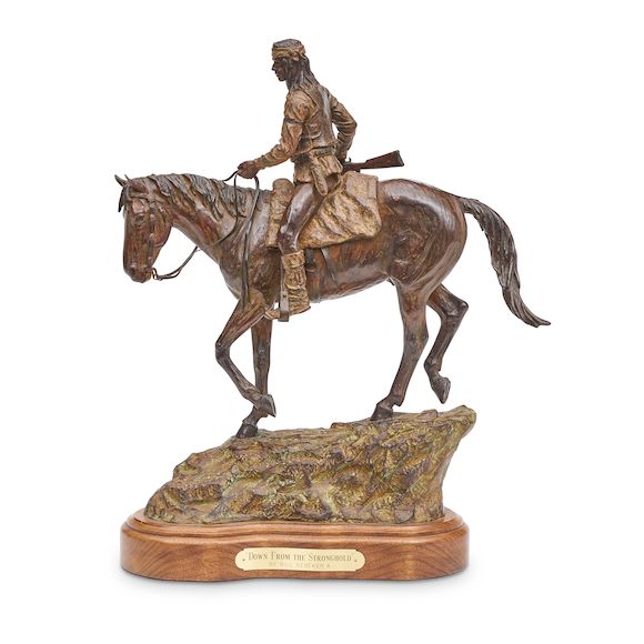 Bonhams : Bill Nebeker (born 1942) Down From the Stronghold 16 1/2 in. high