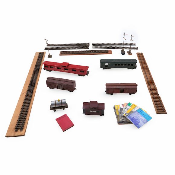 Bonhams Skinner : LARGE-SCALE, HANDMADE MODEL TRAIN CARS, TRACK AND SIGNALS