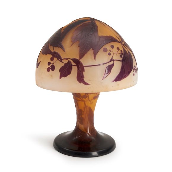 Bonhams Skinner : GALLE CAMEO GLASS LAMP BASE AND SHADE, France, c ...