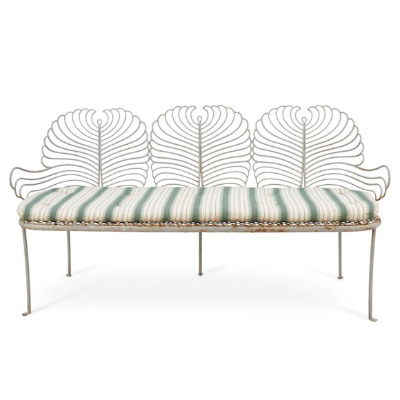 Bonhams Skinner : ART NOUVEAU-STYLE METAL GARDEN SETTEE