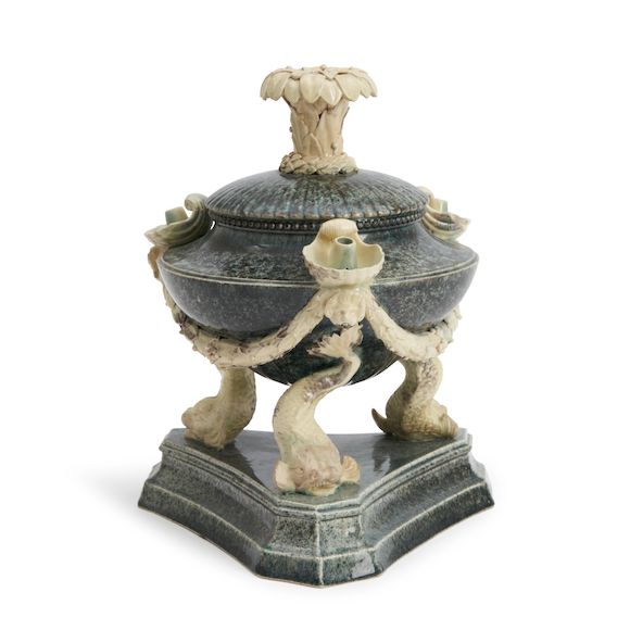 Bonhams Skinner : Wedgwood & Bentley Queen's Ware and Porphyry Dolphin ...