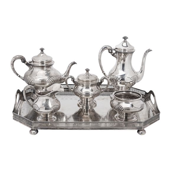 Bonhams : AN AMERICAN STERLING SILVER HAND-CHASED TEA AND COFFEE ...