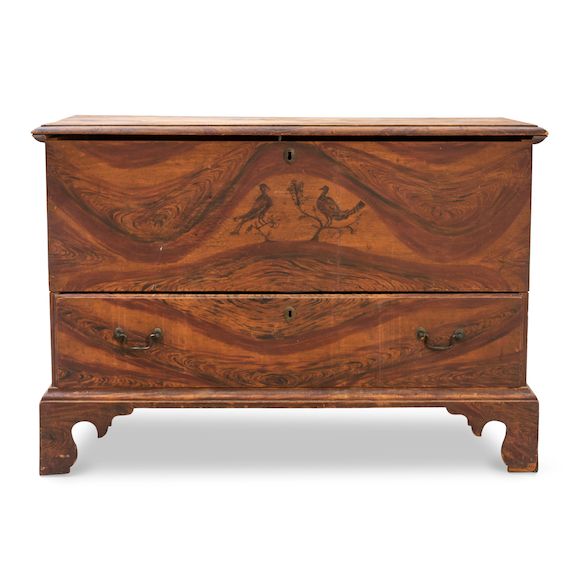 Bonhams Skinner : Grain-painted Pine Chest Over Drawer, America, 20th ...