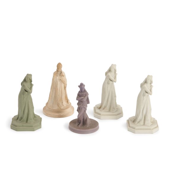 Bonhams Skinner : Five Wedgwood Solid Jasper Chess Pieces, England ...