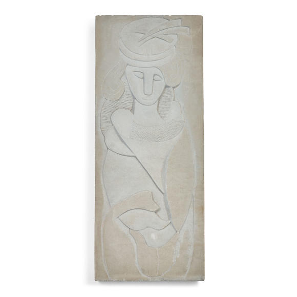 Bonhams Skinner American School 20th Century Woman With Stoal