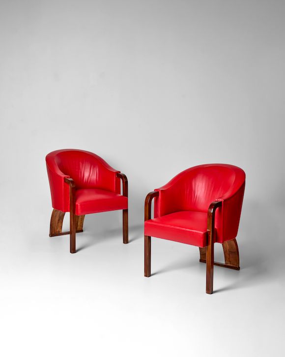 Bonhams : ERIC BAGGE (1890-1978) Pair of Armchairscirca 1930solid and ...