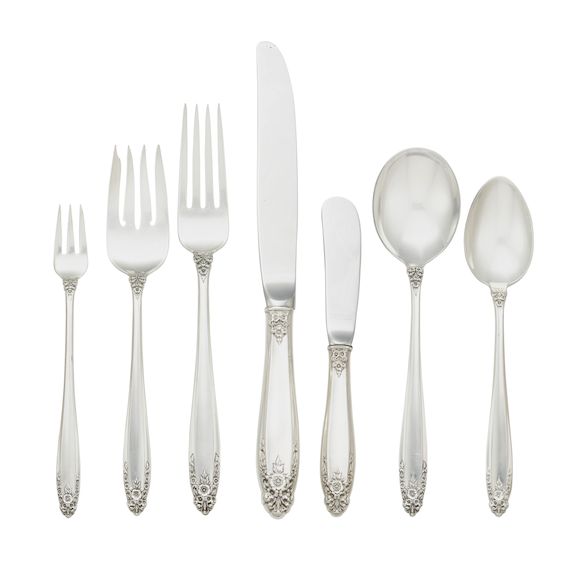 Bonhams : AN AMERICAN STERLING SILVER PART FLATWARE SERVICE by ...