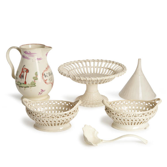 Bonhams Skinner Six Creamware Items England And Continental Late