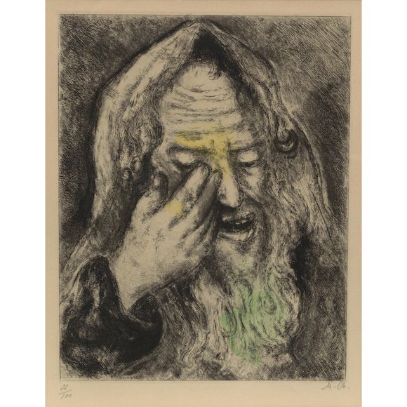 Bonhams : Marc Chagall (1887-1985); Souffrance de Jérémie, from La Bible;