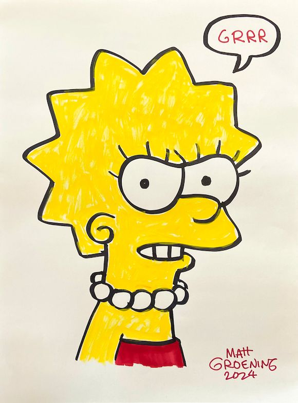 Bonhams : MATT GROENING (B. 1954) Lisa (Grrr), 2024
