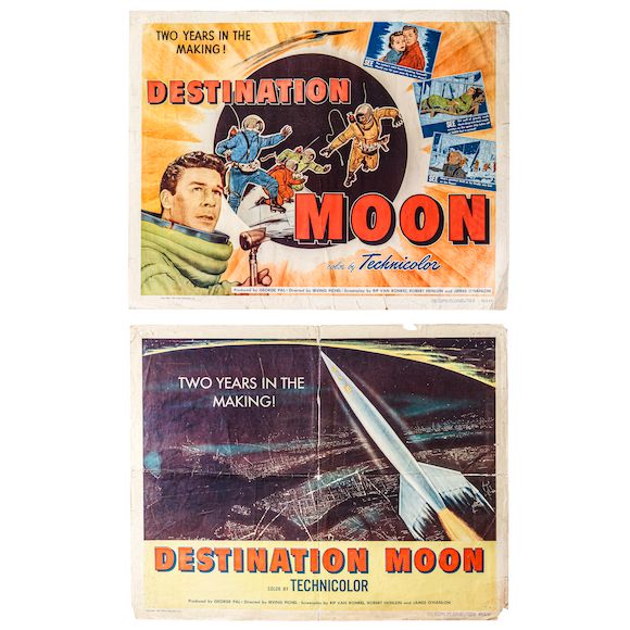Bonhams : A Destination Moon Pair of Half-Sheet Posters