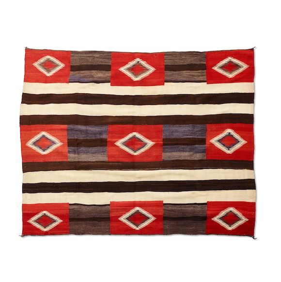 Bonhams : A Diné (Navajo) third phase chief's blanket-style rug