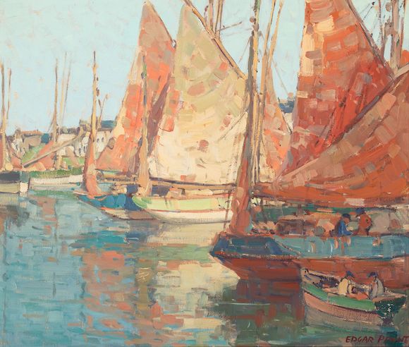 Bonhams : Edgar Payne (1883-1947) Brittany Harbor 22 x 26 in. framed 30 ...