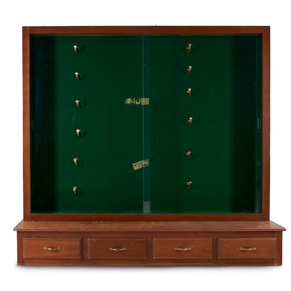 Bonhams Skinner : MODERN MAPLE DISPLAY CASE