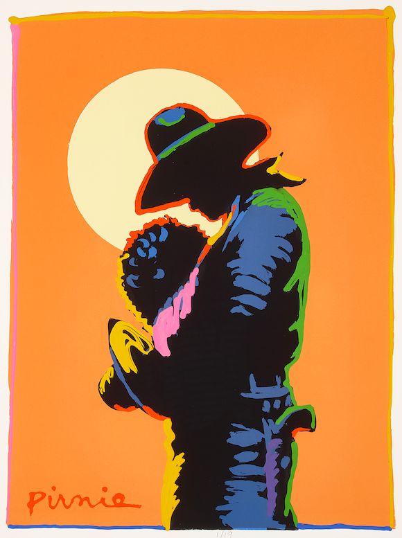 Bonhams : Larry Pirnie (born 1940) Magic Orange Sky 26 1/2 x 20 in ...