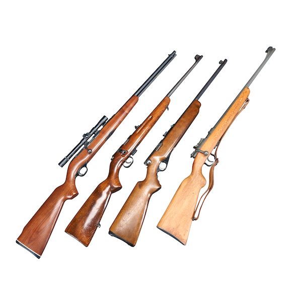 Bonhams Skinner : Four .22 Caliber Bolt Action Rifles, Modern firearm