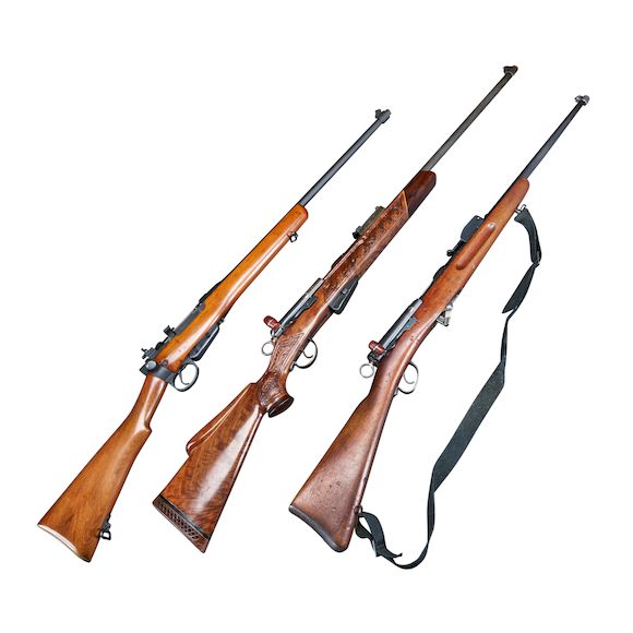 Bonhams Skinner : Three Sporterized Military Rifles. Curio or Relic firearm