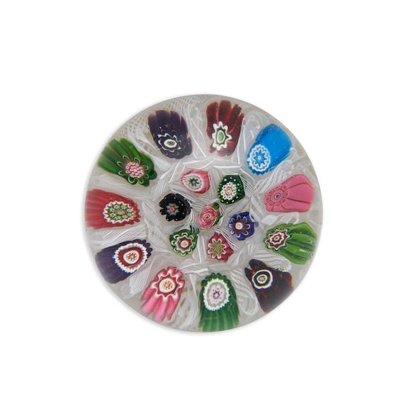 Bonhams Skinner Antique Clichy Spaced Millefiori Paperweight France