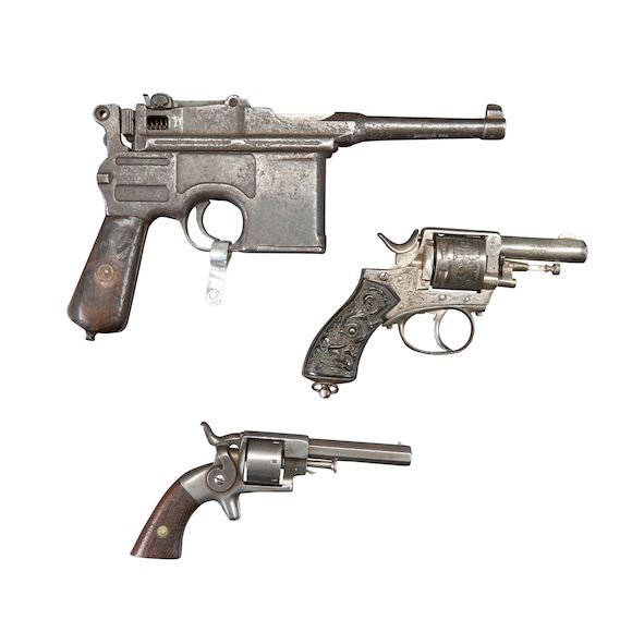 Bonhams Skinner : C96 Broomhandle Mauser, and Two small Revolvers ...
