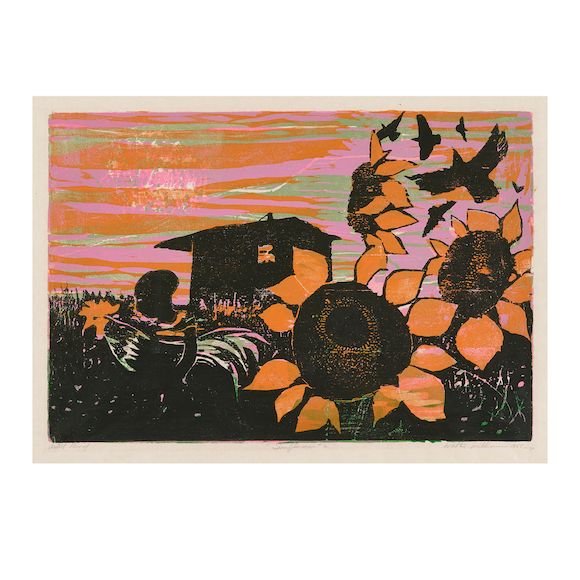 Bonhams : Walter Henry Williams (1920-1998); Sunflowers #2;