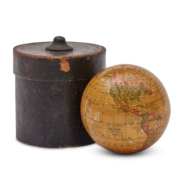 Bonhams Skinner : Three-Inch Terrestrial Globe in Original Display Box ...