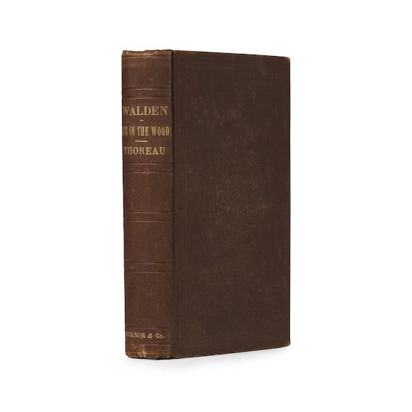 Bonhams : THOREAU, HENRY DAVID. 1817-1862. Walden; Or, Life in the ...