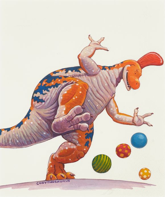 Bonhams Skinner : A MARK TEAGUE ILLUSTRATION FROM HOW DO DINOSAURS ...