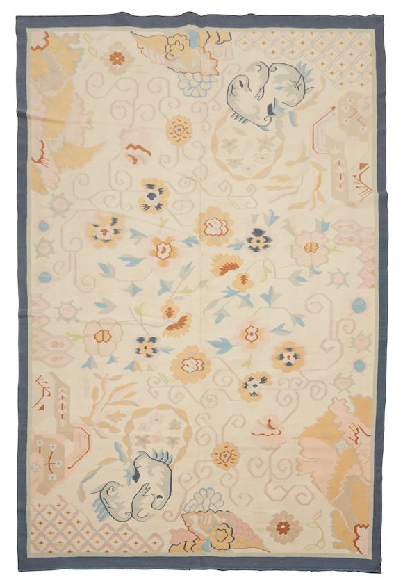 Bonhams Skinner : Mid-century Modern Aubusson Flatweave Carpet France 6 ...