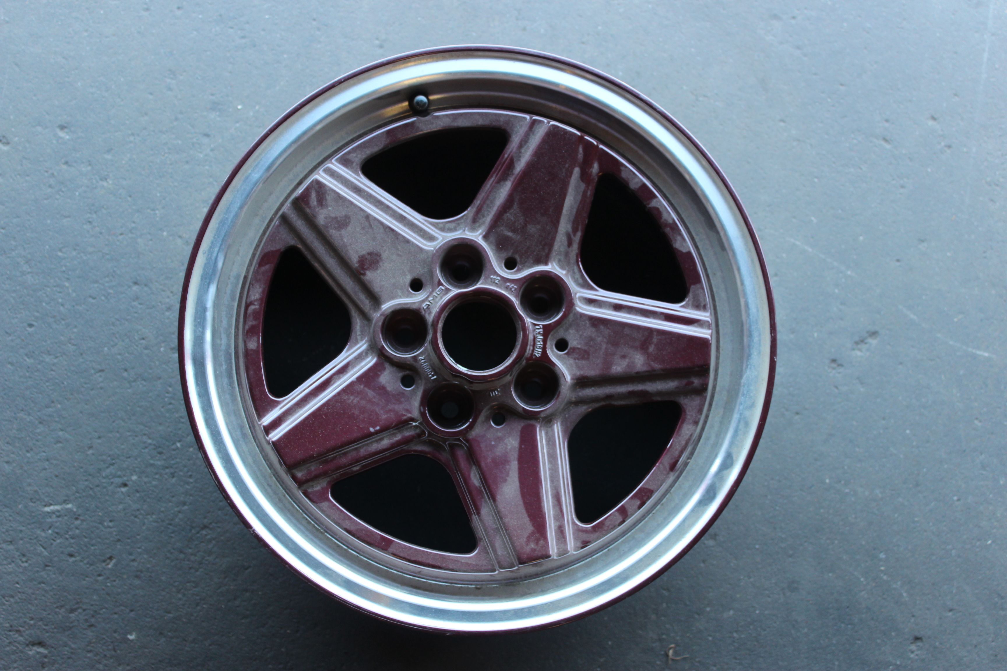 Bonhams Cars : 1 Maroon AMG Penta Star V2 wheel for Mercedes-Benz, 7.5 ...