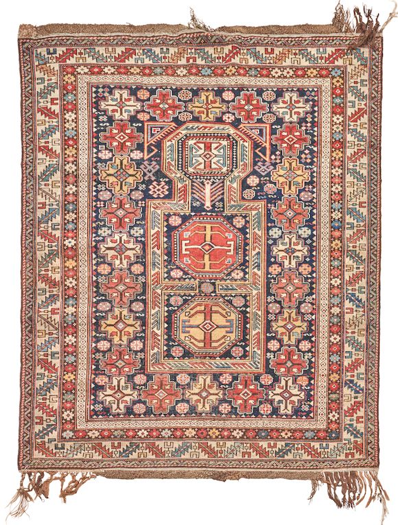 Bonhams Skinner : Kuba Prayer Rug Caucasus 3 ft. 9 in. x 4 ft. 8 in.