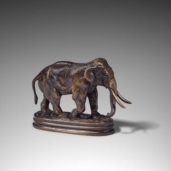 Bonhams : ANTOINE-LOUIS BARYE (1769-1875) Elephant D'Asiecirca ...