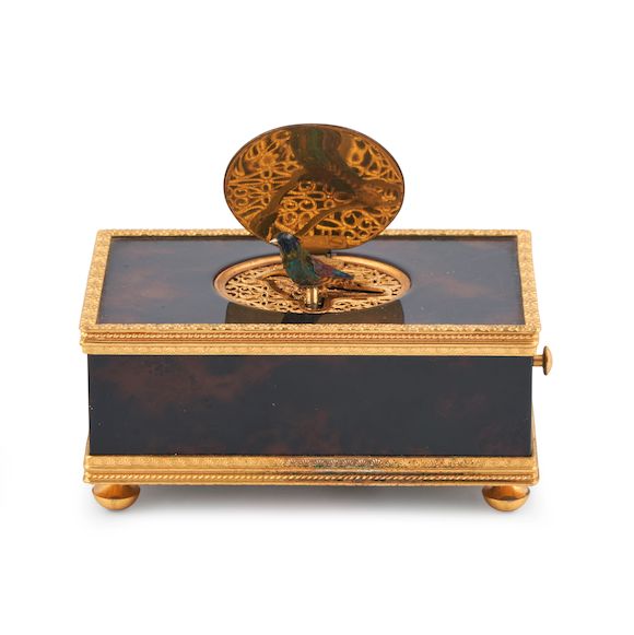 Bonhams Skinner : Swiss Singing Bird Automaton Box,