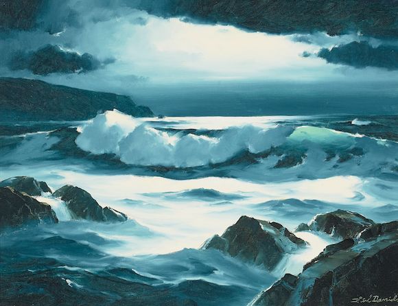 Bonhams : Earl I. Daniels (1920-1999) Crystal Moon 18 x 24 in. framed ...