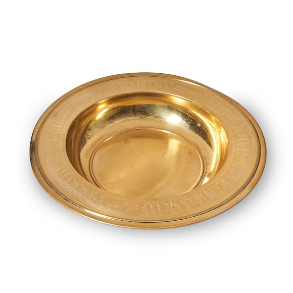Bonhams Skinner : Brass Church Collection Plate GORHAM CO., Providence ...