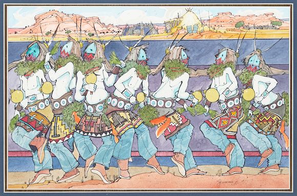 Bonhams : A Baje Whitethorne, Sr. painting, "Young Yei's Last Night," 2004