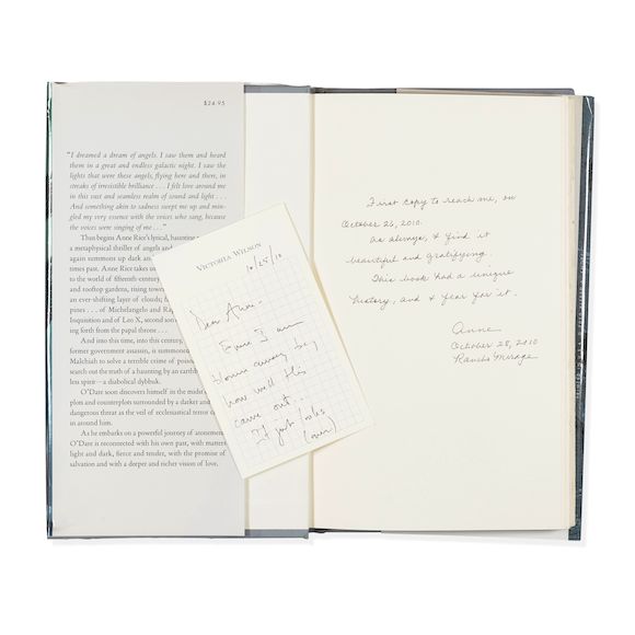 Bonhams : THE FIRST COPY OF OF LOVE AND EVIL COPY TO REACH ANNE RICE ...
