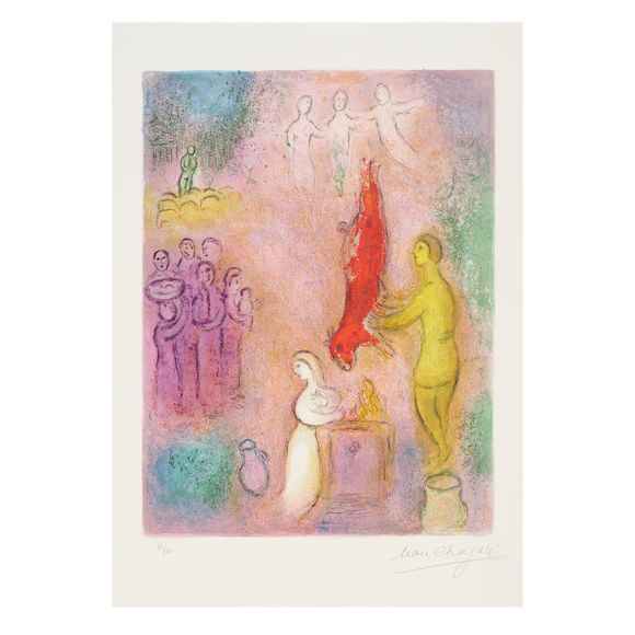 Bonhams : Marc Chagall (1887-1985); Sacrifice aux Nymphes, from Daphnis et Chloé;