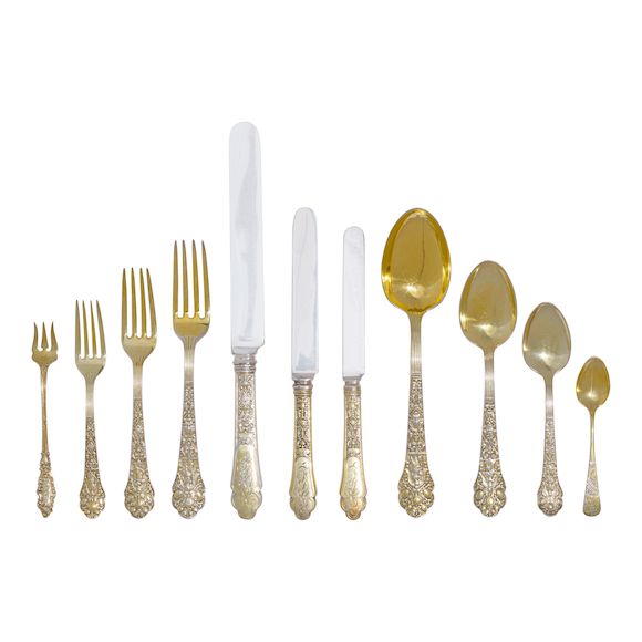 Bonhams : A GORHAM STERLING SILVER-GILT FLATWARE SERVICE Providence ...