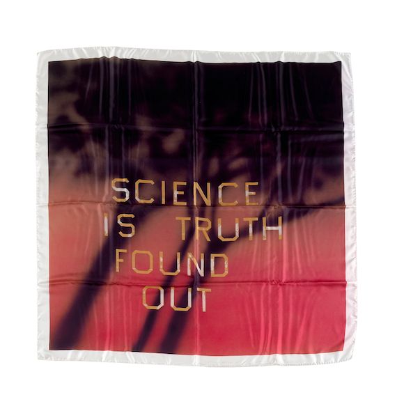 Bonhams : Ed Ruscha (born 1937); Science Is Truth Found Out (Red Scarf);