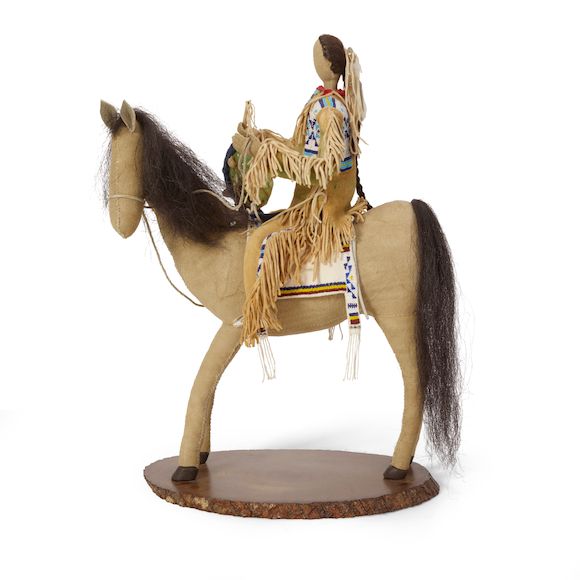 Bonhams : A Sandra Brewer horse and rider doll