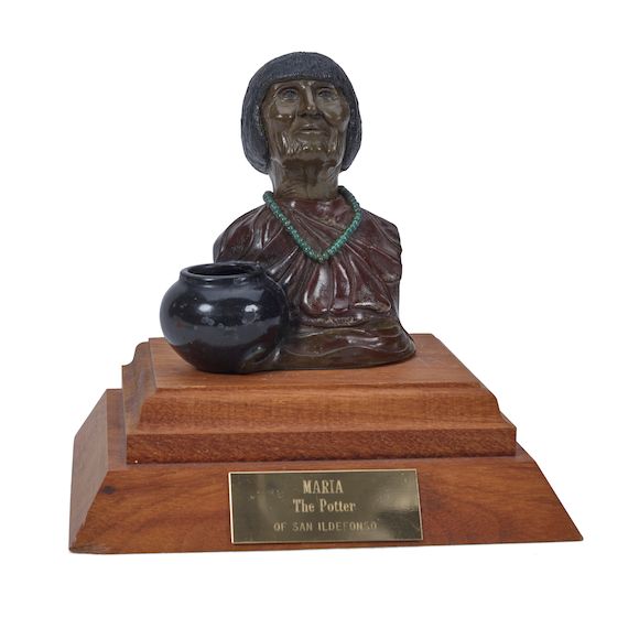 Bonhams : A Mikael Redman bronze, "Maria the Potter," 1977