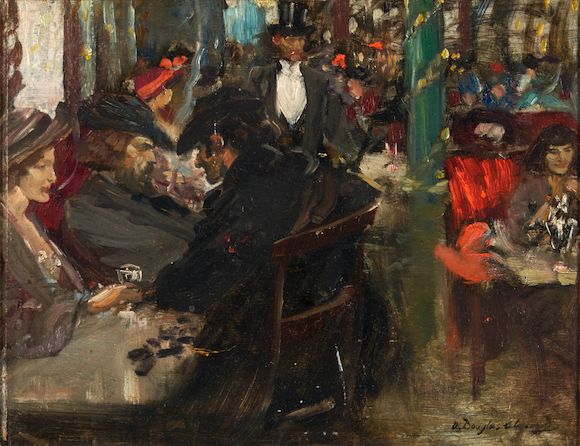 Bonhams Skinner : WILLIAM DOUGLAS ALMOND (British, 1868-1916) The Café ...