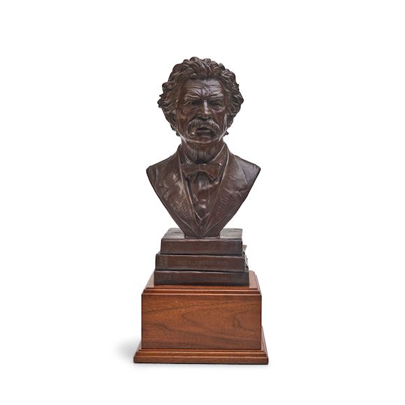 Bonhams Skinner : Bronze Bust Statue of Mark Twain Bruce Brady (1934 ...